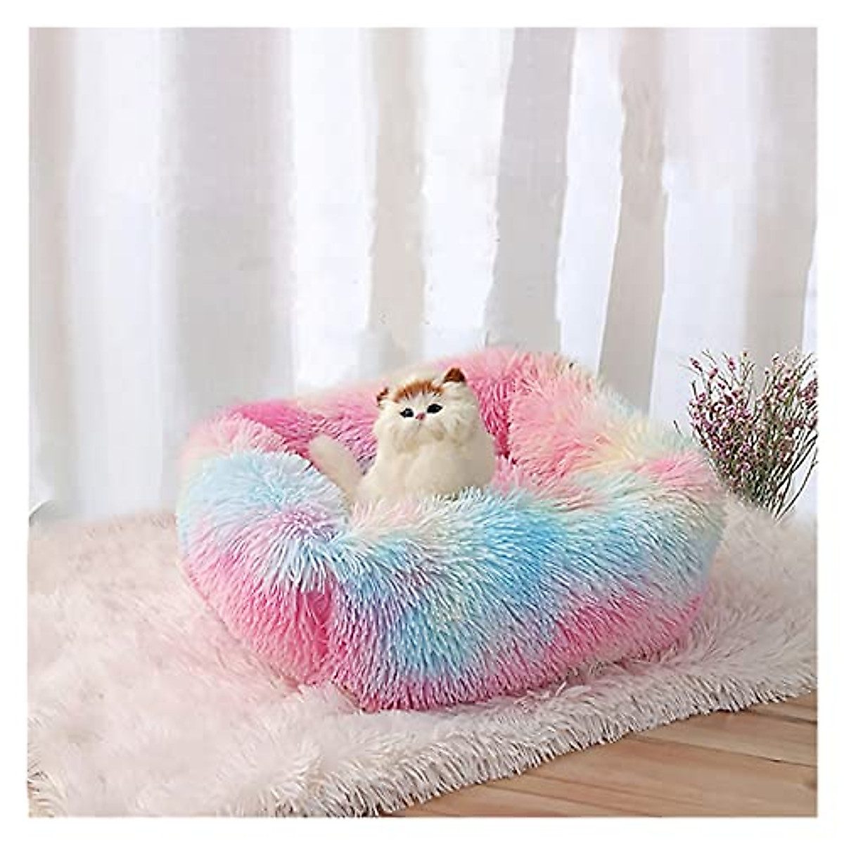 YXXJJ Pet pad Plush Dog Bed Cushion Large Dog Bed House pet Square Cushion Bed pet Kennel Super Soft and Fluffy Comfortable cat and Dog House Soft and Warm, Comfortable to Touch, Easy to Carry