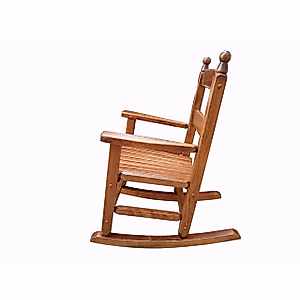 Rocking Rocker - K081NT Durable Natural Child’s Wood Porch Rocker/Outdoor Rocking Chair - Indoor or Outdoor - Suitable for 3-7 Years Old