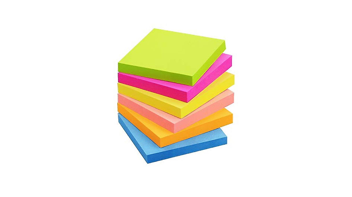Colorful Sticky Notes - 3x3 Inch Self-Stick Pads