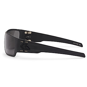 Gatorz Eyewear Specter Sunglasses - Black Aluminum Frame with Blackout Logo Smoked Polarized Lens