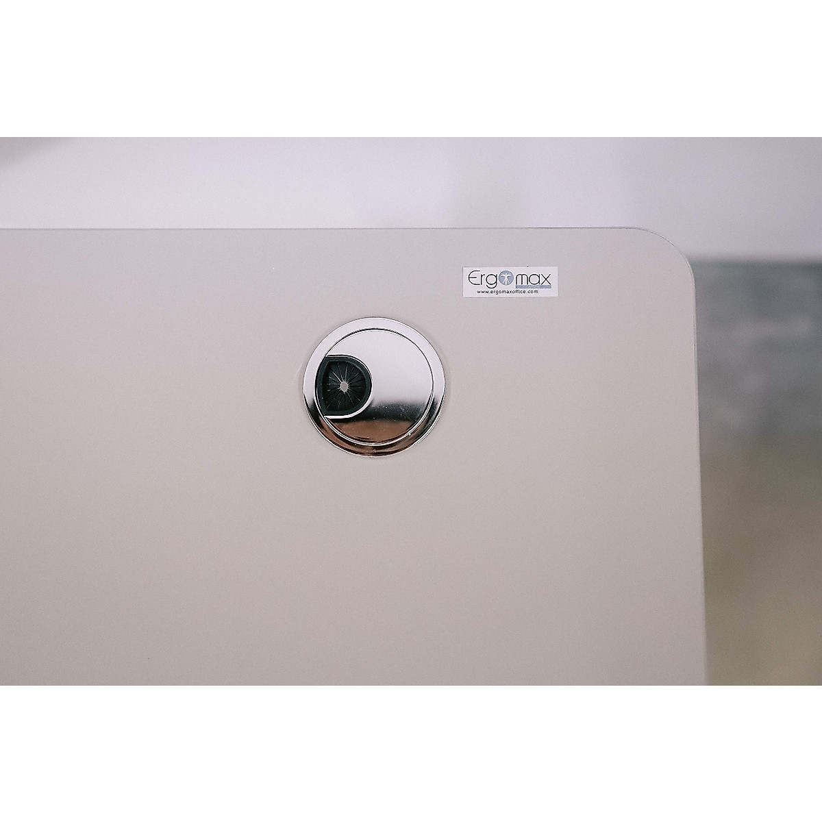 ErgoMax Rectangular Chipboard Tabletop for Standard and Height Adjustable Home and Office Desk Frames, 47.2 Inch Long, Gray