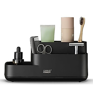 Joseph Joseph EasyStore - Bathroom Storage Caddy Organizer for bathroom accessories, Matt Black