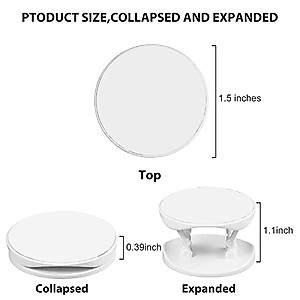 30 Phone Grip Holder with Double-Sided Sticker Phone Finger Expanding Stand Holder for Almost Phones Cases (Black, White)