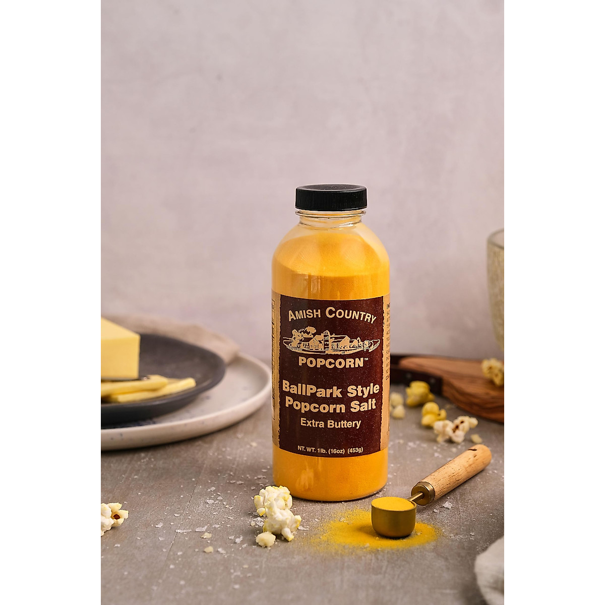 Amish Country Popcorn | Ballpark ButterSalt Popcorn Salt - 16 oz Bottle
