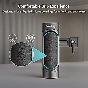 SmallRig Mini NATO Side Handle with Dual 1/4"-20 Screw Mount for Camera Cage, Built-in Wrench, Up and Down Adjustable - 3813