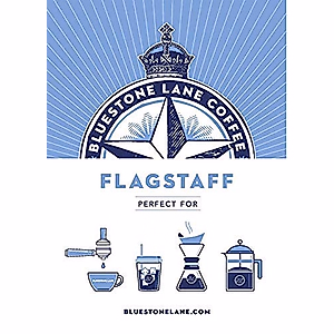 Bluestone Lane Coffee Beans, Flagstaff Signature, Medium Roast, Whole Bean, 12 Ounce Bag