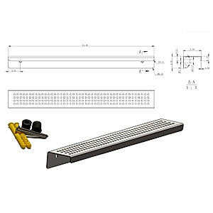 SereneDrains Stainless Steel Brushed Nickel Shower Shelf for Inside Shower Drill in Wall Mount Small Bathroom Shelf Decor Organizer Rack Caddy Floating (Brushed Stainless Steel, 24 Inch)