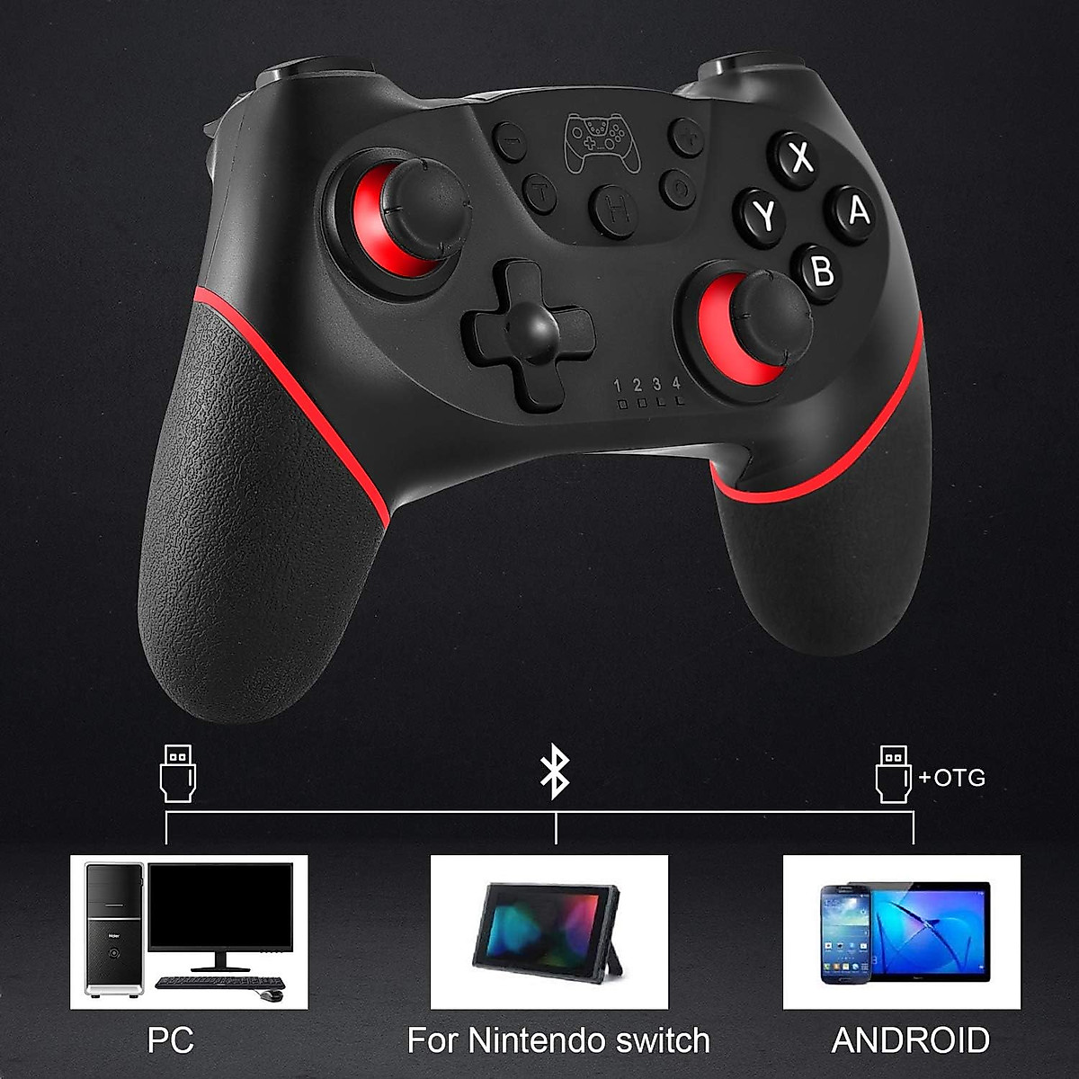 ASTARRY Controller for Switch, Wireless Pro Controller for Switch/Switch Lite/Switch OLED, Remote Gamepad with Joystick, Turbo Vibration, Ergonomic Non-Slip