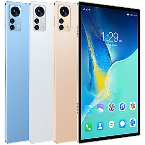 10.1 inch X12 Tablet, 4+32G Full Screen Tablets with Dual SIM Card Slots, Android 8, 1280x800 HD, WiFi, Bluetooth, GPS, 2MP/5MP Camera (Blue)