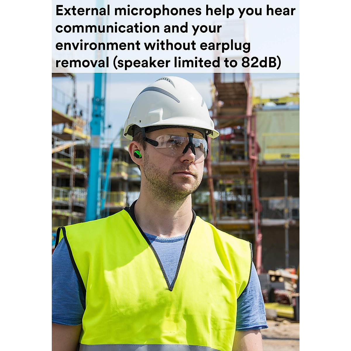 3M PELTOR EEP-100 Ear Plug Kit, Rechargeable, Noise Reduction, Construction, Manufacturing, Maintenance