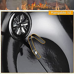 Captiva Designs 22-inch Kettle Charcoal BBQ Grill with Enameled Lid and Firebowl, Extra Thick Chromplated Grate & Slid-out Ash Catcher, Barbecue Grill Outdoor Cooking, Picnic, Patio, Backyard