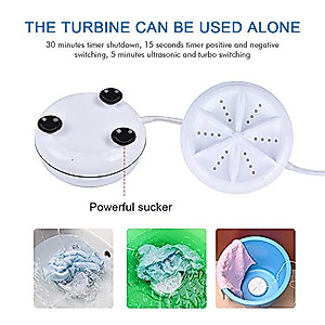 10L Portable Mini Washing Machine, Folding Turbo Washing Compact Ultrasonic Turbine Washer Lightweight Travel Laundry Washer USB Powered Camping Apartments Dorms RV Business Trip Clothes