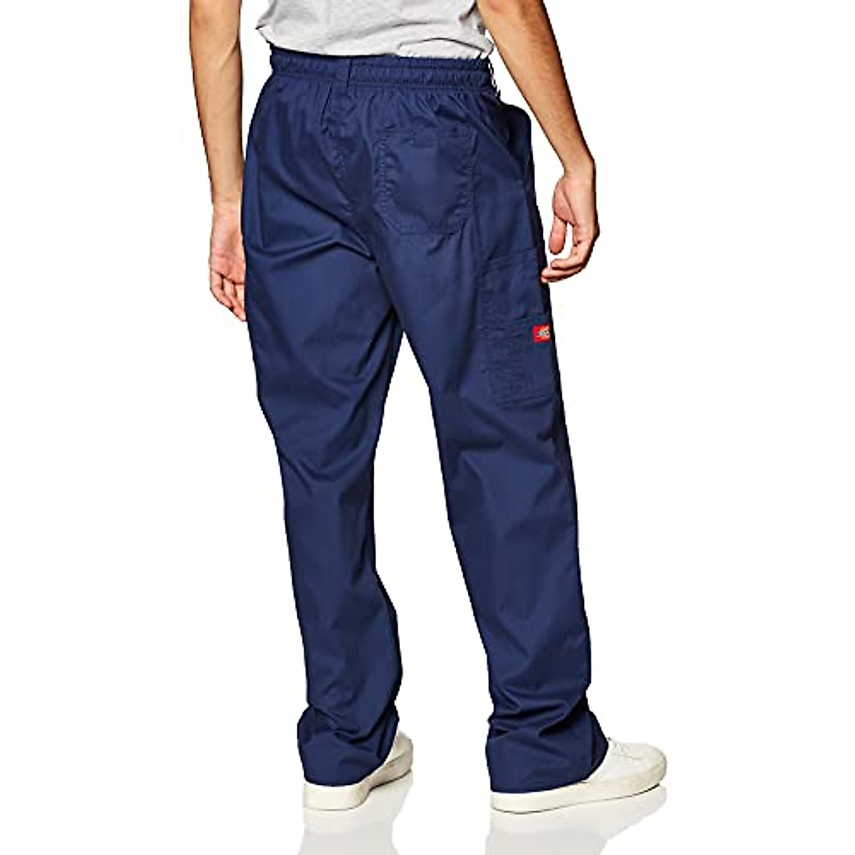 Dickies Men's Signature Elastic Waist Scrubs Pant, Navy, Large