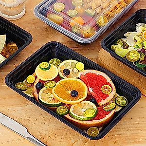 Moretoes 15 Pack 28Oz Meal Prep Containers Reusable, Disposable Food Storage, Plastic Containers for Lunch-Microwave, Freezer, Dishwasher Safe
