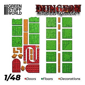 Green Stuff World for Models and Miniatures Dungeon Silicone Molds 2383