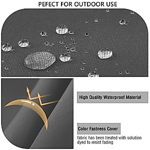 idee-home Outdoor Chair Cushions Set of 2, Outdoor Seat Cushions 19x19 Waterproof, Patio Chair Cushion Color Fastness with Ties Patio Furniture Garden Sofa Couch Pads