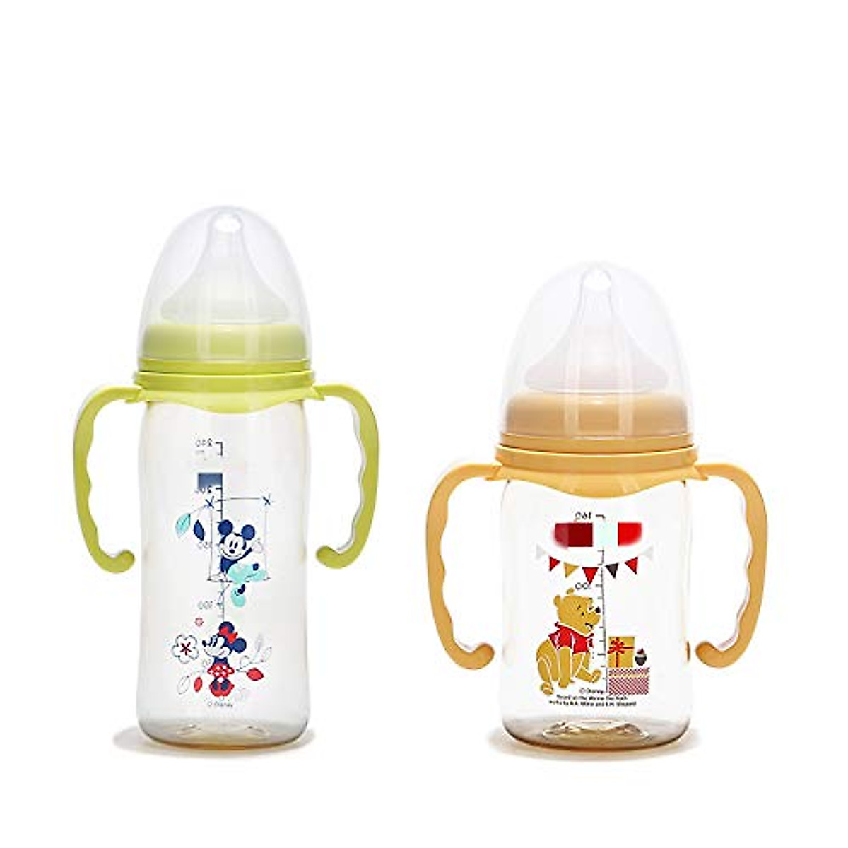 Bottle Handles Grips Compatible with Pigeon 2nd Generation Silicone Coating Nursing Bottle, Pack of 2, Color may be vary (Not for Pigeon 3rd Bottle)