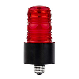 TOMAR 485S-R Microstrobe E26 Medium Bulb Base, 120VAC, Red Lens (Red, Screw-in Base (120 VAC))