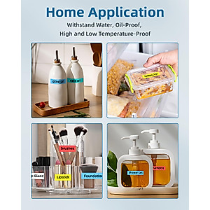 6 Pack Replacement for Dymo Label Maker Refills LetraTag Refills for Dymo 200B Plus LT100H LT100T QX50 Plastic Label Tape 16952 91331 91332 91333 91334 91335,12mm x 4m(1/2" x 13')