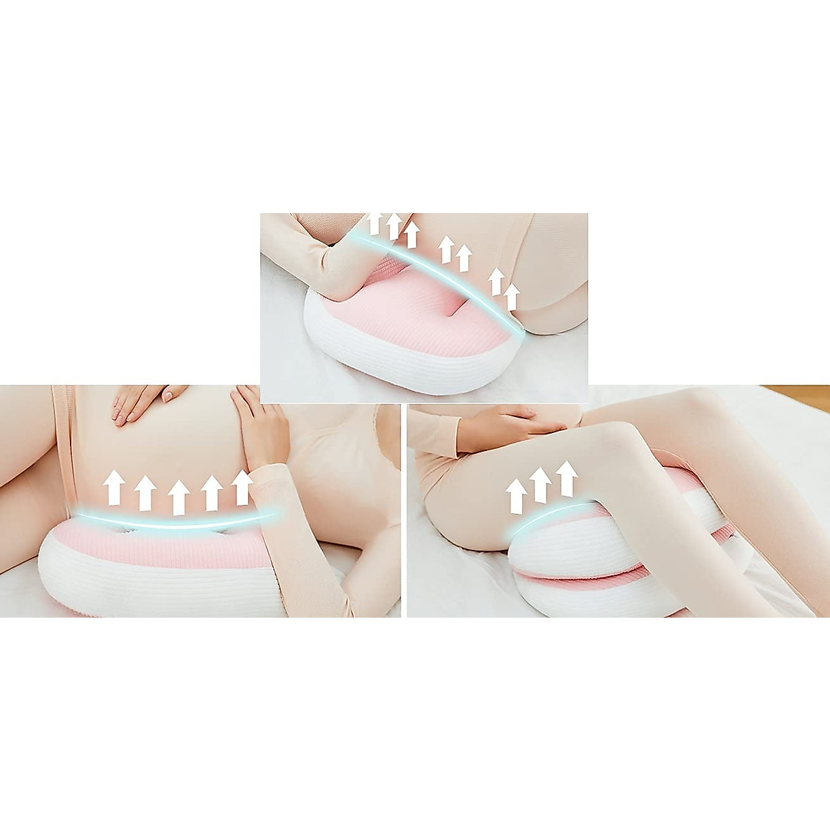 Side Sleeper Pregnancy Pillow, Side Sleeper Maternity Belly Support Pillow, Pregnancy Double Wedges for Body, Belly, Back Support, Maternity Pillow with Detachable Wedges