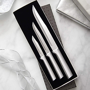 RADA Housewarming Knife Gift Set – 3 Piece Stainless Steel Knives With Knife Sharpener