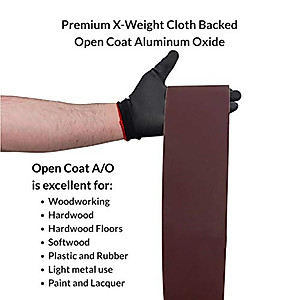 Red Label Abrasives 6 X 89 Inch 120 Grit Aluminum Oxide Multipurpose Sanding Belts, 2 Pack