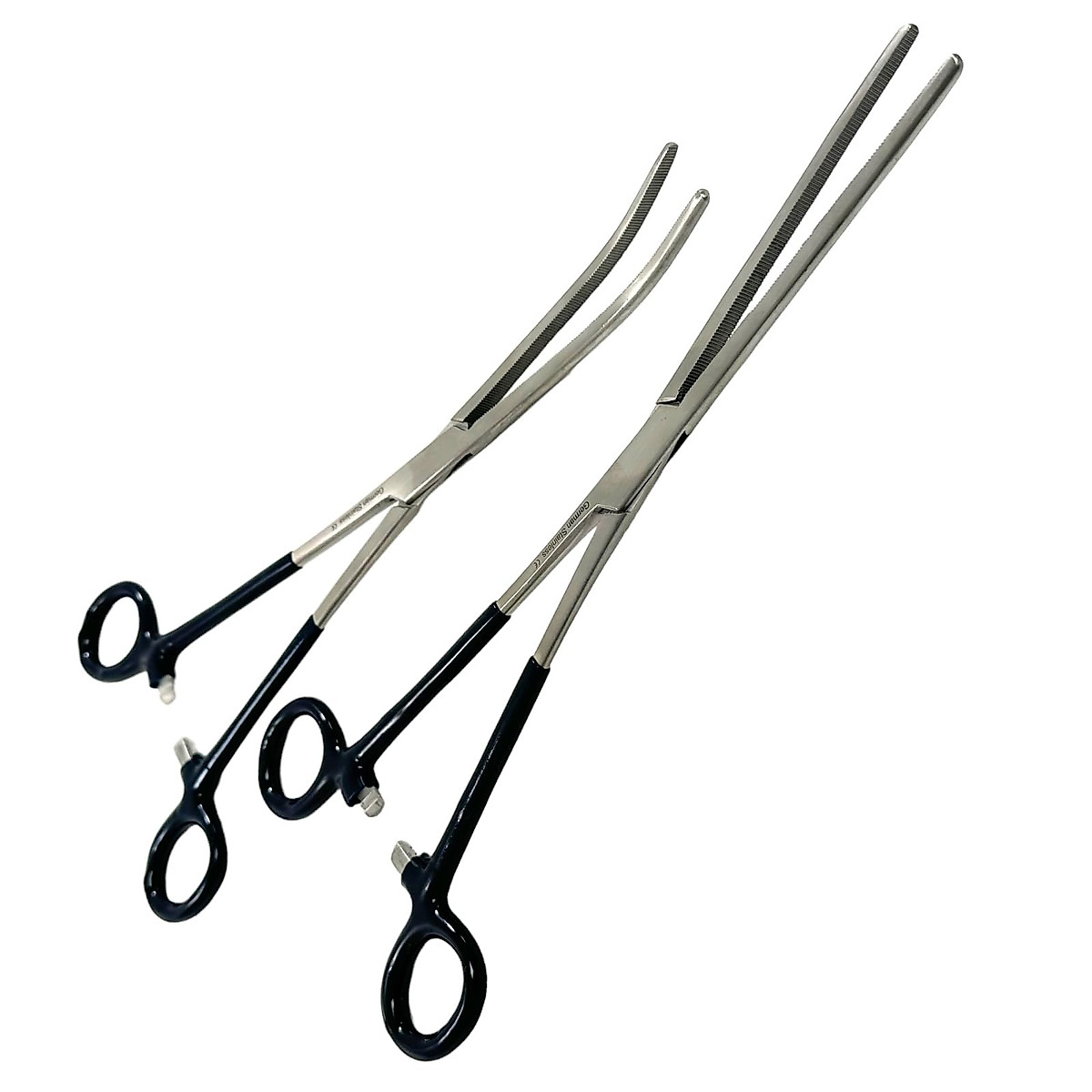 German Stainless Curved + Straight Forceps, Hemostat Forceps clamp 10" (Cynamed Brand) … … … …