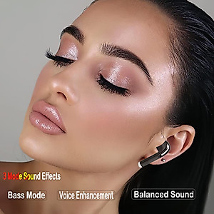 HORNORM Wireless Earbuds Bluetooth 5.0 Headphones with Microphone Stereo Gaming Sport in Ear Earbuds Headsets with LED Display Charging Case,48Hrs Playtime Stereo Sound