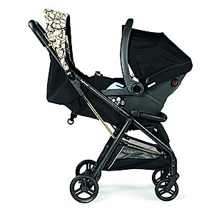 Peg Perego Selfie – Self-Folding, Light Weight, Compact Stroller – Compatible with All Primo Viaggio 4-35 Infant Car Seats - Made in Italy - Onyx (Black)
