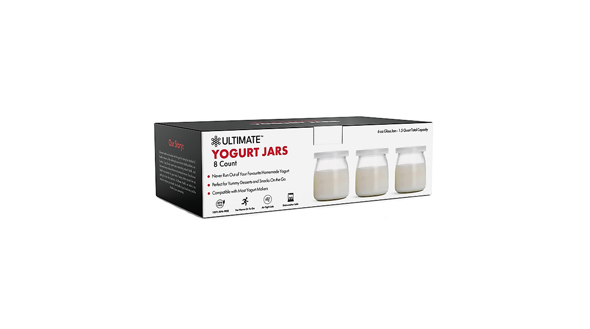 Ultimate Yogurt Jars - 8 Pack Small Glass Containers for Yogurt & Snacks