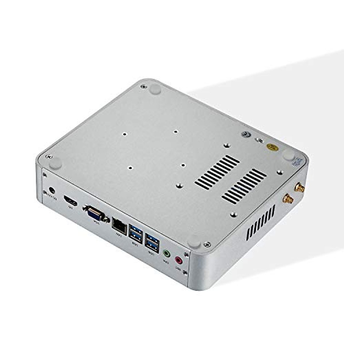 KINGDEL Fanless Mini PC, Powerful Mini Desktop Computer, Intel i5 8th Gen. 4 Cores CPU, 16GB DDR4 RAM, 250GB SSD, 4096x2304, HD Port, LAN, VGA, 4xUSB 3.0, W-11 Pro