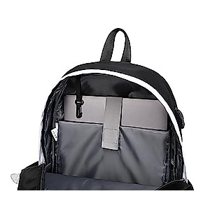 Wadirum Cute Laptop Backpack for Girl Fashion College Bag Women Backpack Purse Black