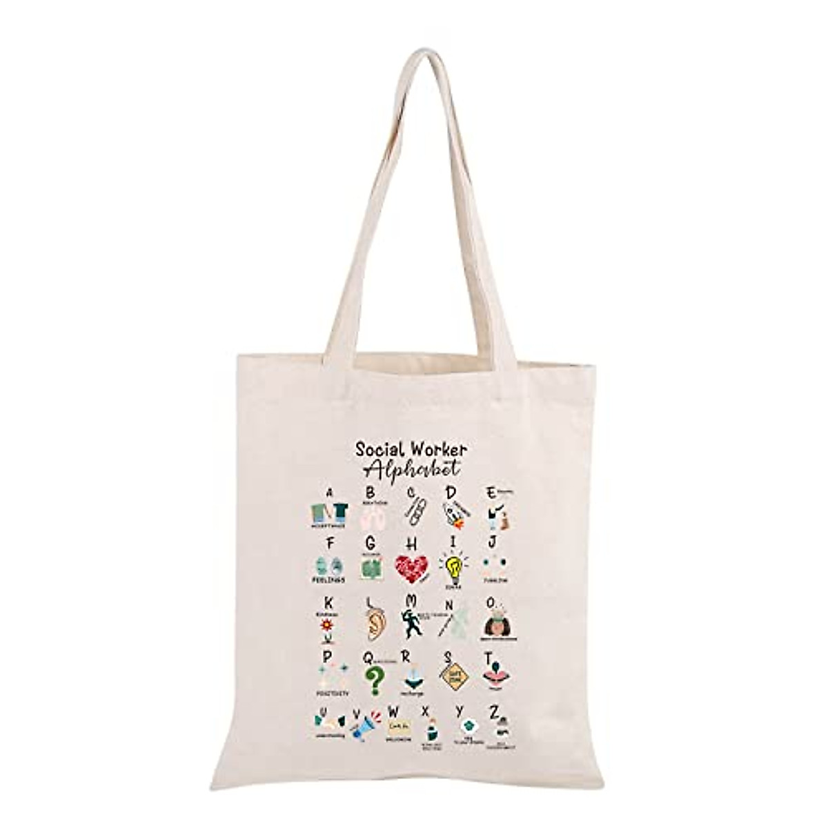 MBMSO Social Worker Canvas Tote Bag Social Worker Thank You Gift Social Work Shopping Bag Social Worker Grad Gift (Social Worker Tote)