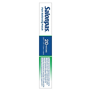 Salonpas Pain Relieving Patch, 20 Count, for Back, Neck, Shoulder, Knee Pain and Muscle Soreness, 8 Hour Pain Relief