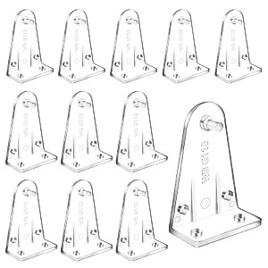 12 Pieces Blind Hold Down Brackets 2 Inch Clear Plastic Blinds Hooks Bottom Rail Hold Clips Replacement for Horizontal Blinds