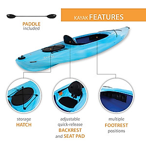 Lifetime Cruze 100 Sit-in Kayak, Sky Fusion, 10-Foot