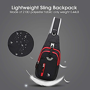 Kimlee Crossbody Pack Chest Shoulder Sling Backpack One Strap Lightweight Pouch Day Bag for Outdoor