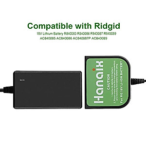 Hanaix 18V Lithium Charger for Ryobi One+ Battery P102 P103 P104 P105 P106 P107 P108 P109 P122 BPL-1815 BPL-1820G BPL18151 BPL1820 RB18L15 RB18L25 RB18L40 RB18L50