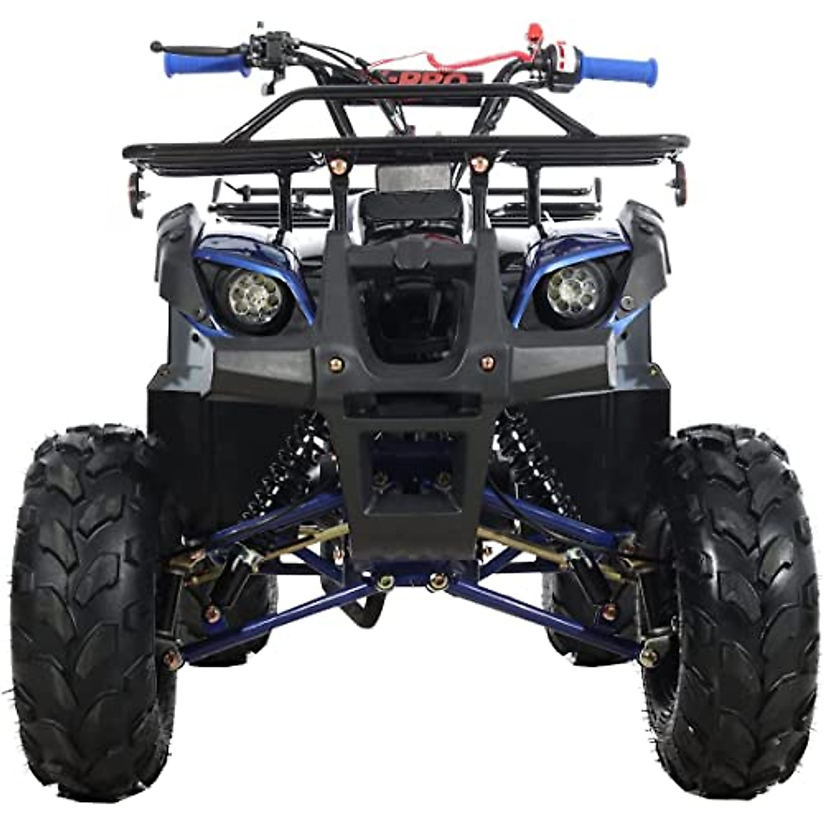 Upgraded 125cc Big ATV Automatic Transmission w/Reverse, LED Headlight, Big 19"/18" Tires (Factory Packaged) (Blue Color)