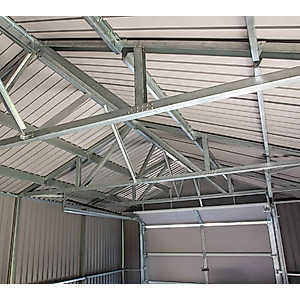 SOJAG GRC1215 Everest Wind & Snow Rated Steel Garage - 12 ft. x 15 ft. x 10 ft. Charcoal