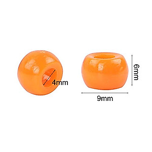 Quefe 2880pcs Pony Beads Kit Rainbow Beads Plastic Bead for Craft 6 x 9mm 24 Colors 4 Styles Large Hole Beads Set for Bracelets Jewelry Making