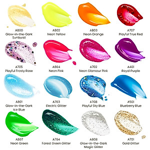 Arteza Kids Tempera Paint, Set of 16 Colors Coloring Puzzle Kit, Art Supplies for Painting, School Projects, and Crafting