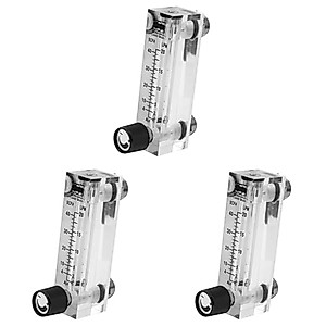 3pcs Flowmeter LZM 6T Panel Type 2-20LPM/4-40SCFH Panel Type Flowmeter Brass Female BSP1/4 inch for Gas Measuring