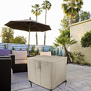 TheElves Fire Pit Cover,30 Inch Square Firepit Covers Gas Fireplace Propane Patio Fire Pit Table Cover - 30 x 30 x 25 Inch