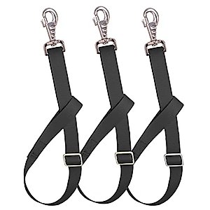 Loaged Adjustable Nylon Bucket Strap （3 Pack）- for Hay Nets, Water Buckets, Hanging Strap,Horse Outdoor Feeders,Heavy Duty Horse Water Feed, 30" (Black)