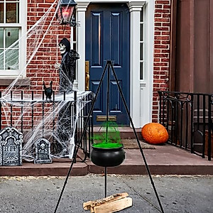 Witches Cauldron Halloween Decorations Large Witches Cauldron on Tripod with Lights Halloween Decorations Black Witch Decor for Home Outdoor Indoor Yard Halloween Props Witch Cauldron Pot