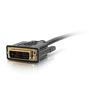 C2G DVI to HDMI Cable, HDMI Adapter, DVI-D Male to HDMI Male, 1080p, Gold Plated for PS4 & PS3, 6.56 Feet (2 Meters), Black, Cables to Go 42516
