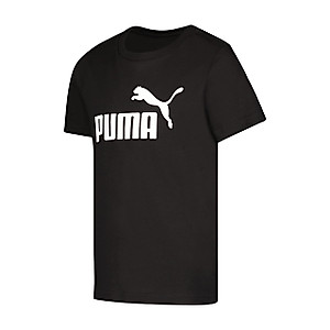 PUMA Boys' No. 1 Logo T-Shirt, Black, Medium