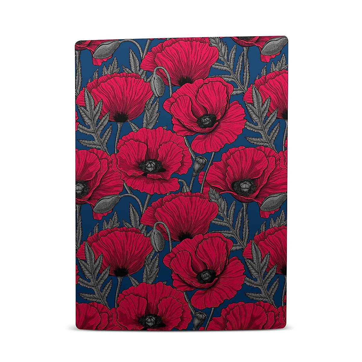 Head Case Designs Officially Licensed Katerina Kirilova Night Poppy Garden Patterns Vinyl Faceplate Sticker Gaming Skin Decal Cover Compatible With Sony PlayStation 5 PS5 Digital Edition Console