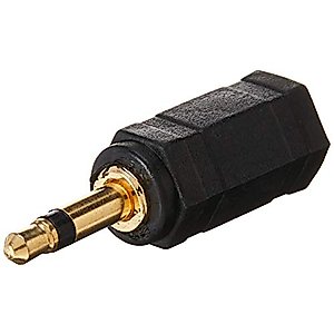Monoprice 107128 3.5mm Mono Plug to 3.5mm Stereo Jack Adaptor, Gold Plated